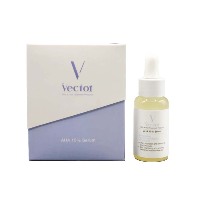 سرم لایه‌بردار وکتور AHA 15% | لایه‌برداری عمقی و رفع لک‌های مقاوم پوست