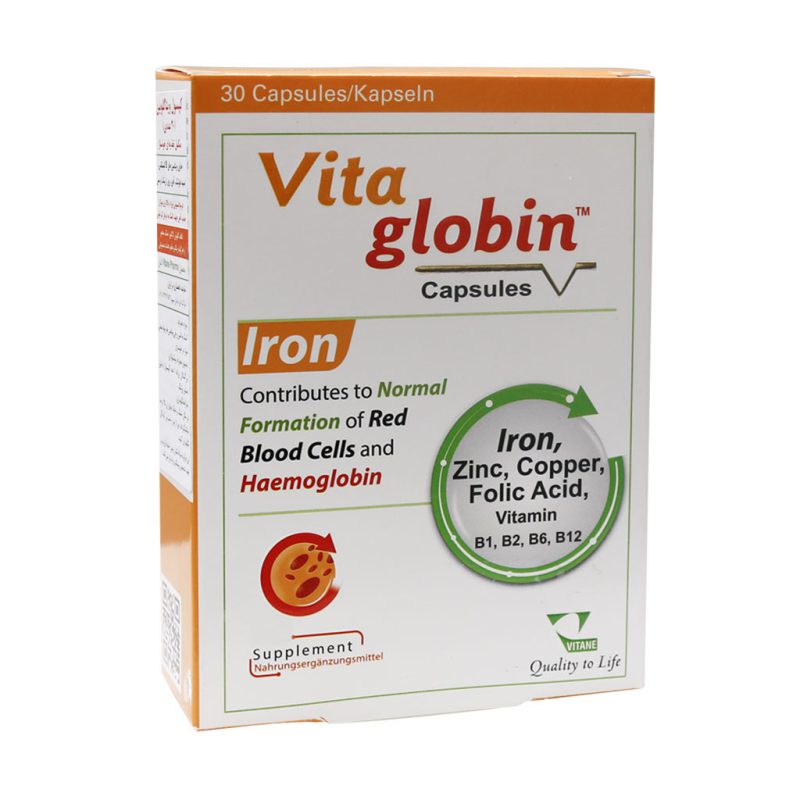 کپسول ویتاگلوبین ویتان – مکمل آهن و ویتامین B‌ کمپلکس برای تقویت انرژی ...